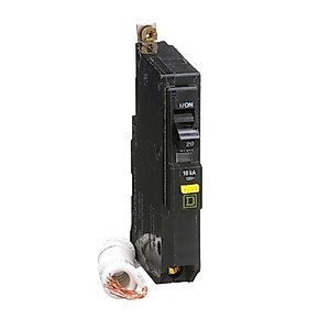 QOB120GFI SQUARE D Circuit Breaker Miniature Circuit Breaker (QOB-GFI) Ground Fault Protecting (Class A 6mA), 20A BOLT-IN