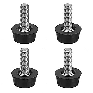 1/4" UNC Thread Adjustable Furniture Levelers Screw in Threaded, Galvanized Steel Screw Foot Levelers Screw On Furniture Glide Leveling for Table, Chair, Furniture Legs, 20 pcs Pack