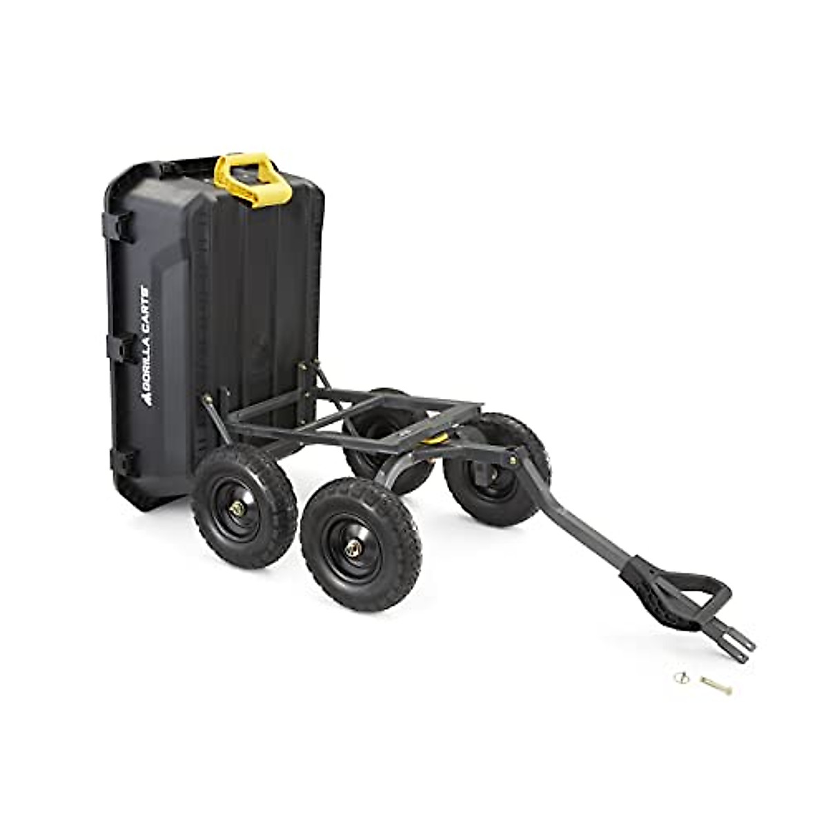 Gorilla Carts 7GCG-NF 7 Cu. Ft. Heavy-Duty Poly Garden Dump Cart with No-Flat Tires, Black (Amazon Exclusive)