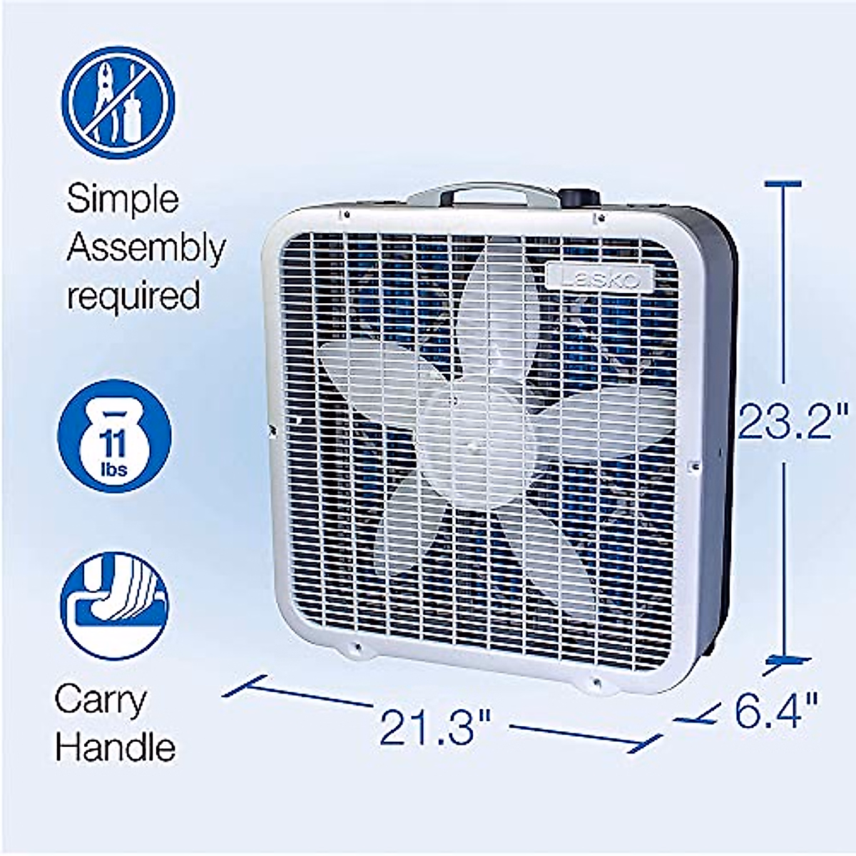 Lasko FF305 Air Flex 2-in-1 20-inch Box Fan and Air Purifier in One with MERV10 Air Purifying Filter for Cleaner Air and a Cooling Breeze