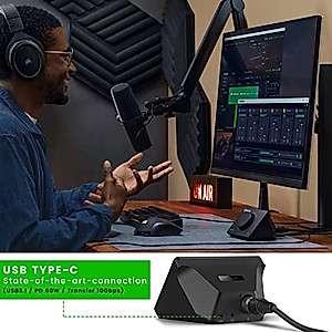 USB C to USB Cable Compatible with Elgato Wave XLR/Facecam/Stream Deck XL(32 Keys), with USB Female to USB C Male Adapter