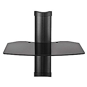 Omnimount Tria 1 B 1-Shelf Wall Furniture - Black/Dark Glass