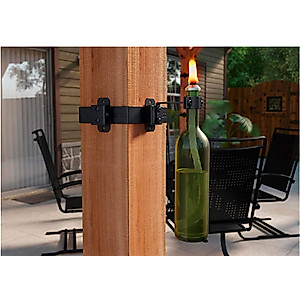 Ozco Building Products 57705 OWT Hardware Wine Bottle Holder, (1 per Pack) , Black