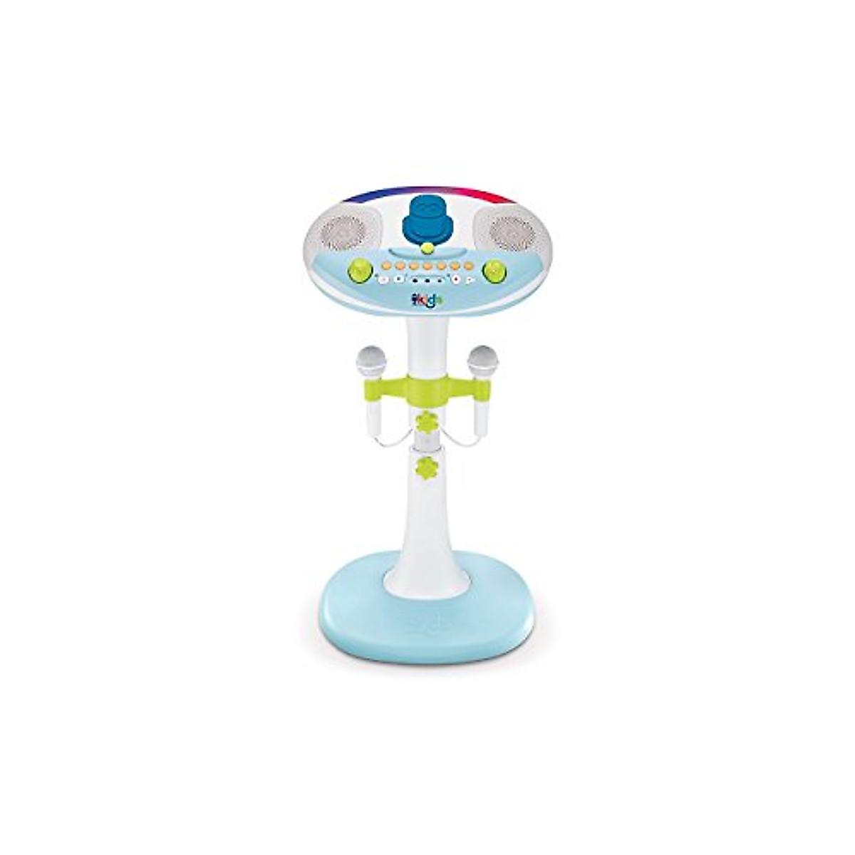 Singing Machine SMK1010 Kids Pedestal Karaoke System with Two Microphones, Stand and Voice Effects