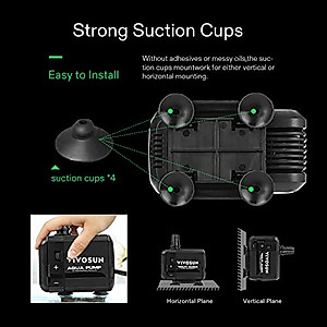 VIVOSUN 400GPH Submersible Pump(1500L/H, 15W), Ultra Quiet Water Pump with 5.2ft High Lift, Fountain Pump with 5ft Power Cord, 3 Nozzles for Fish Tank, Pond, Aquarium, Statuary, Hydroponics