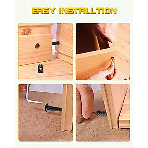 Crib Screws Hardware Replacement Kit - 28 Set Baby Bed Frame Bolts &Barrel Nuts Set,M6x20/40/60/80 mm Hex Drive Socket Cap Screws Barrel Nuts