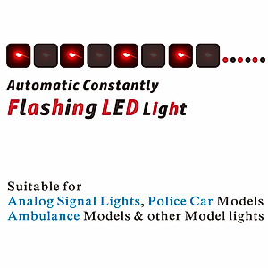 ZZHOB 25PCS Pre-wired Micro Blinking LEDs(Light Mode: Flashing Red Light) 0805 SMD LEDs With Assembly Accessories For Beginner Model Building