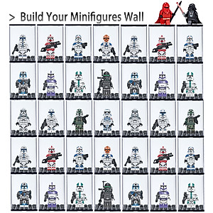 Minifigures Acrylic Display Case Action Figure Building Block Display Box High-Transparency Stackable Storage Case for Figurines Toys and Collectibles(12PCS)