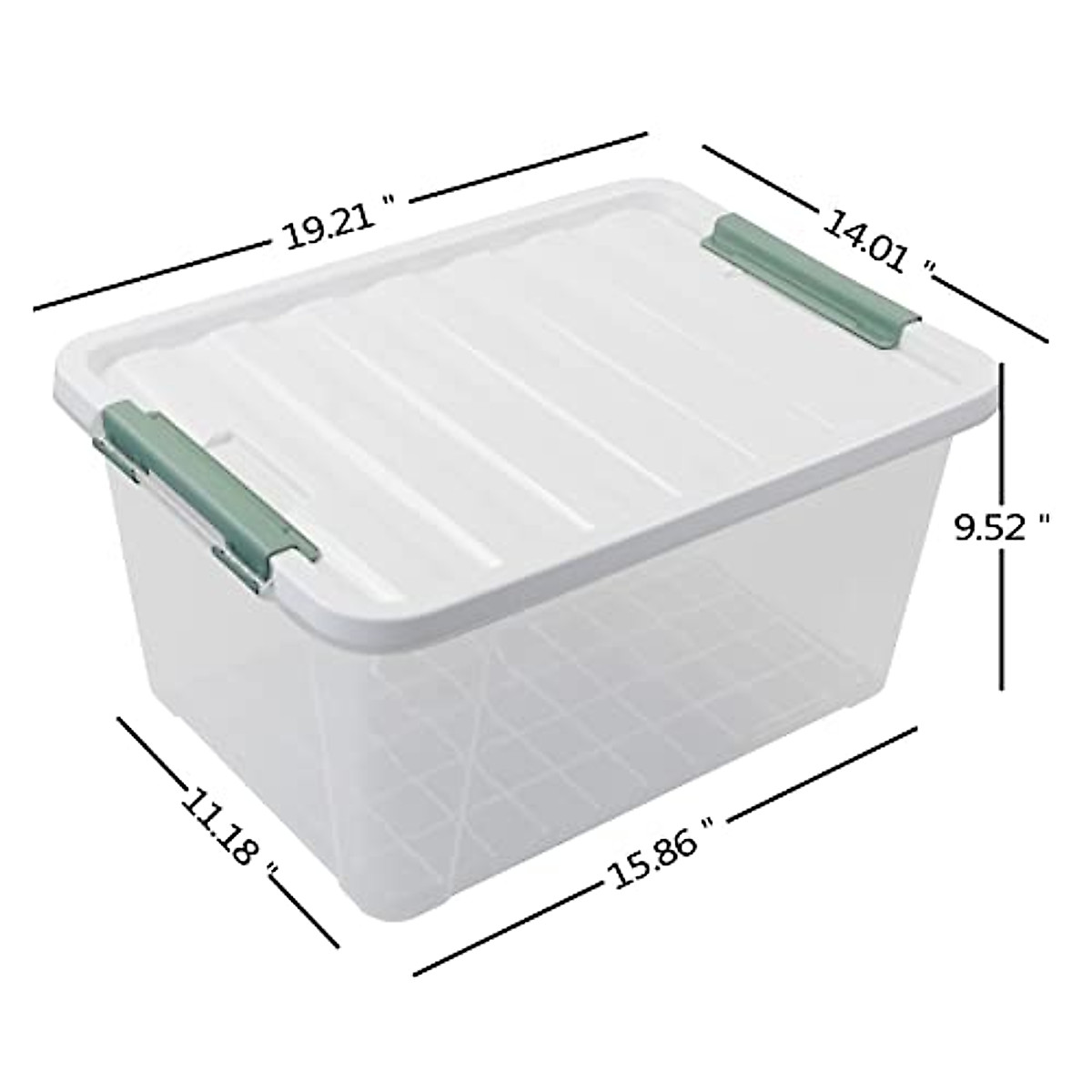 Jekiyo 32 Quart Clear Storage Boxes with Lid, 4 Packs, Multipurpose Plastic Storage Containers