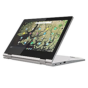 Lenovo Newest 11" 2-in-1 Convertible Chromebook Laptop, 11.6-Inch HD Touch Screen, Intel Celeron N4000 CPU, 4GB RAM, 96GB Space(32GB eMMC+64GB Card),Bluetooth, Webcam, USB-C, Chrome OS, Gray