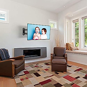 PERLESMITH Full Motion TV Wall Mount Bracket for Most 10-30 inch TVs and Monitors, Flat and Curved TVs up to 33lbs, Wall Mount TV Bracket, Tilt Swivel and 14-inch Extension, Max VESA 100x100mm, PSXSF2