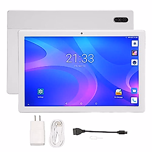 4G Tablet 8GB 256GB Silver Tablet 8800mAh 8MP 13MP Desktop Battery (US Plug)