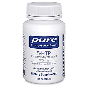 Pure Encapsulations 5-HTP 100 mg | 5-Hydroxytryptophan Supplement for Brain, Sleep, Eating Behavior, and Serotonin Support* | 180 Capsules