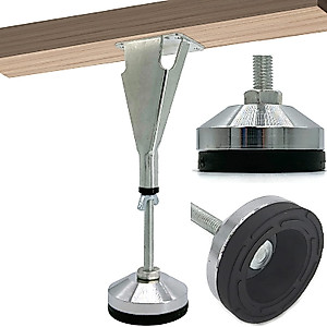 2 Pack Adjustable Height Center Support Leg for Bed Frame, Bed Center Slat Heavy Support Leg, Extra Durable Steel Support Legs | Suitable for Bed Frame, Bed Center Slats, Cabinet and Wooden Furniture