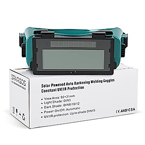 SPARGOS Welding Goggles Glasses Auto Darkening Solar Welders Helmet Eyes Gas Torch Cutting Flip Up Lens Eye Protection