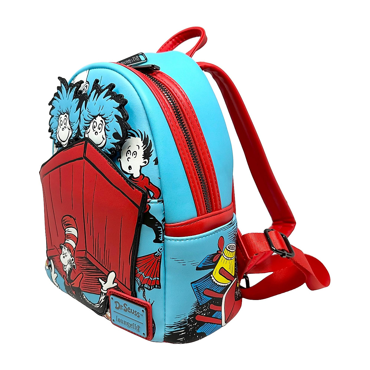 Loungefly Dr Seuss Thing 1 and 2 Interactive Cosplay Womens Double Strap Shoulder Bag Purse