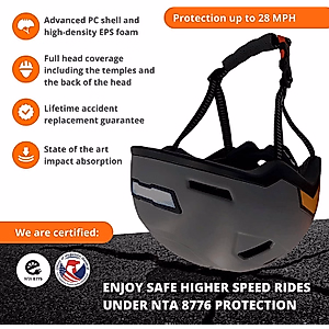 XNITO Bike Helmet with LED Lights - Urban Bicycle Helmet for Adults, Men & Women - CPSC & NTA-8776 Dual Certified - Class 3 E-Bikes, Scooters, Onewheel, Commuter, Mountain