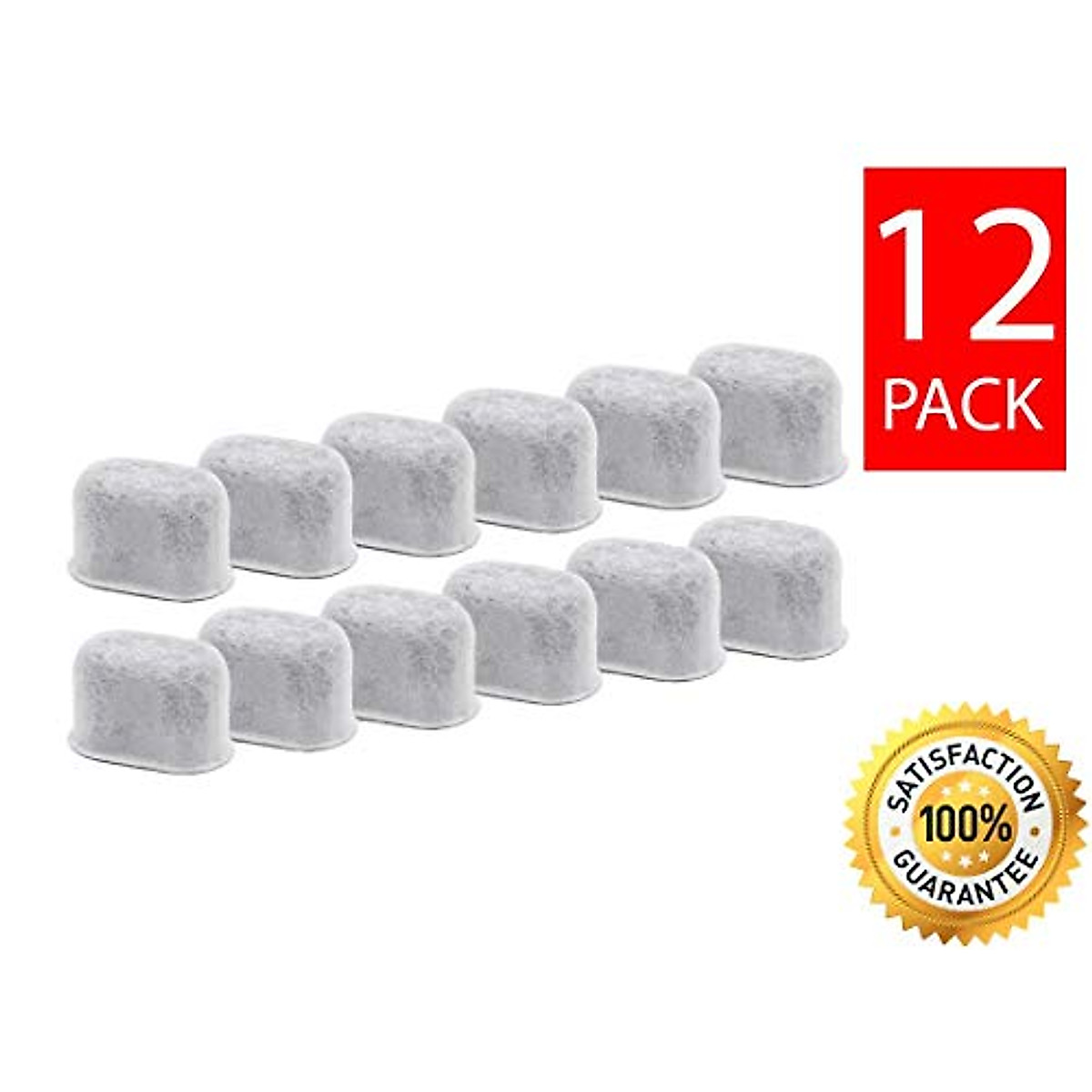 Keurig Compatible Replacement Charcoal Water Filter Cartridges - Designed for Keurig Classic 1.0 and 2.0 Coffee Makers Machines (12 Pack)