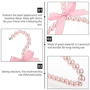 balacoo 5pcs Dog Cat Pet Clothes Hanger Pearl Beads Metal Elegant Clothes Hangers Dress Coat Hangers Closet Coat Dry Rack Storage Organizer for Children 20CM