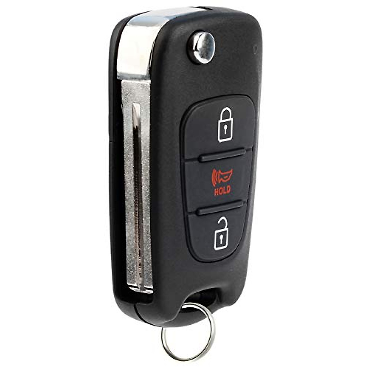 KeylessOption Keyless Entry Car Remote Flip Key Fob Ignition for Kia Soul Sportage with High Security Key Blade