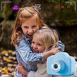 Digital Camera, Kids Camera Waterproof HD Dual Camera Sports Camera, Shockproof Anti-Fall Compact Portable Mini Point and Shoot Camera, Gift for Girls Boys