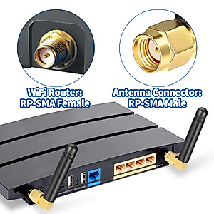 Bingfu Mini Dual Band WiFi 2.4GHz 5GHz 5.8GHz MIMO RP-SMA Male Right Angle Antenna (2-Pack) for FPV WiFi Bluetooth USB Adapter Computer PCIe Card WiFi Router Wireless Back Up Camera