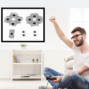 menfad Replacement Triggers Button Kit, Controller Silicone Conductive Rubber Pads Handle Buttons, Repair Replacement Part, for PS5, Wear‑Resistant, Not Easy to Damage, Easy to Store and Carry