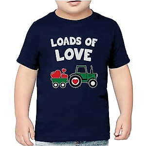 Valentine Day Shirt for Boys Loads of Love Valentines Toddler Kids Shirts 2T Navy