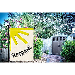 Summer Garden Flags, 18" X 12" Linen Double-sided Printing Summer Sunflowers Courtyard Decoration Flag, Small Garden Flag is Suitable for Outdoor Courtyard and Home Holiday Decoration