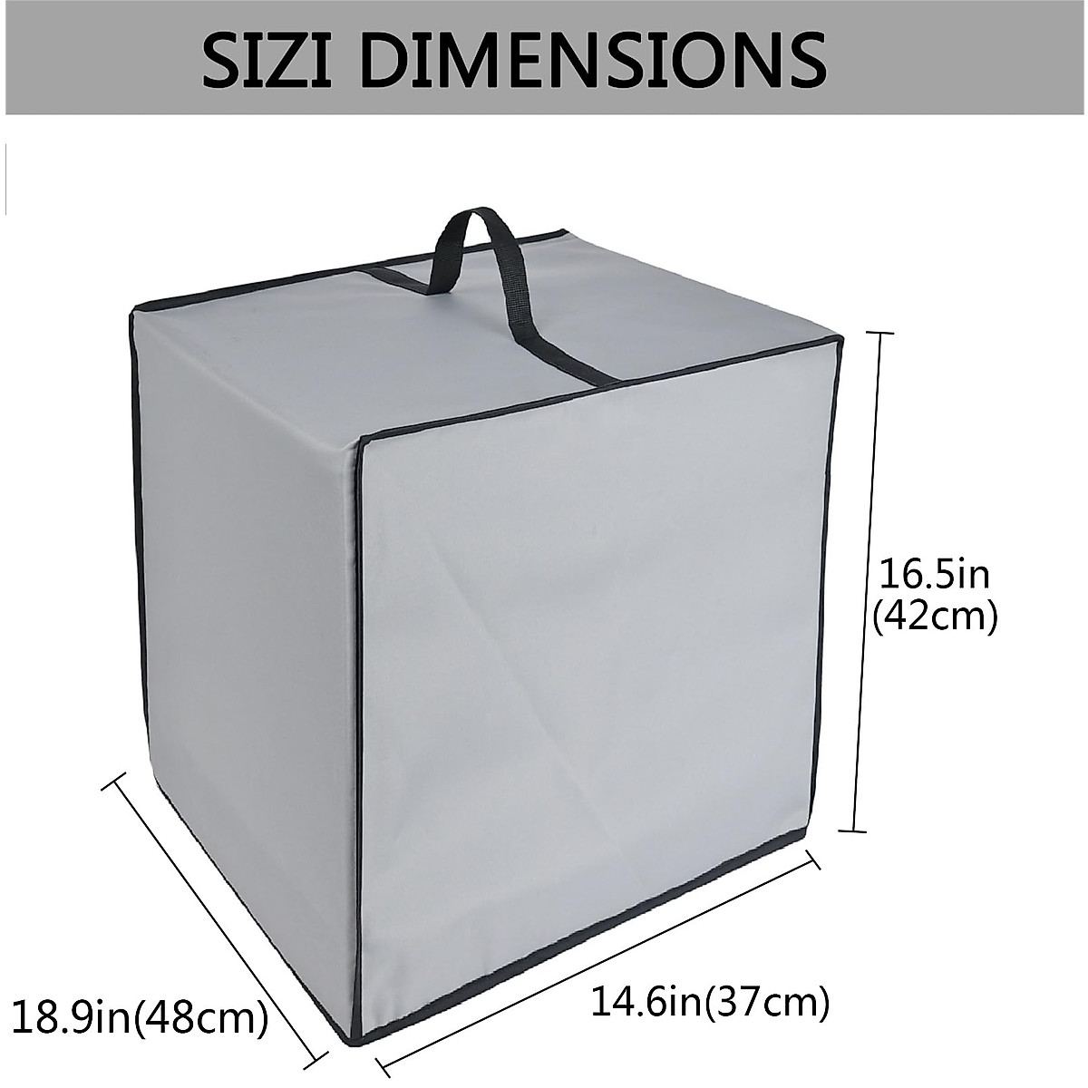 CouldyCasi Ice Machine Cover Heavy Duty Heat Resistant Waterproof, Nylon Fabric Ice Machine Dust Protective Cover Case for GE Profile Opal 2.0 XL with 1 Gallon Tank Countertop Ice Maker (Grey)