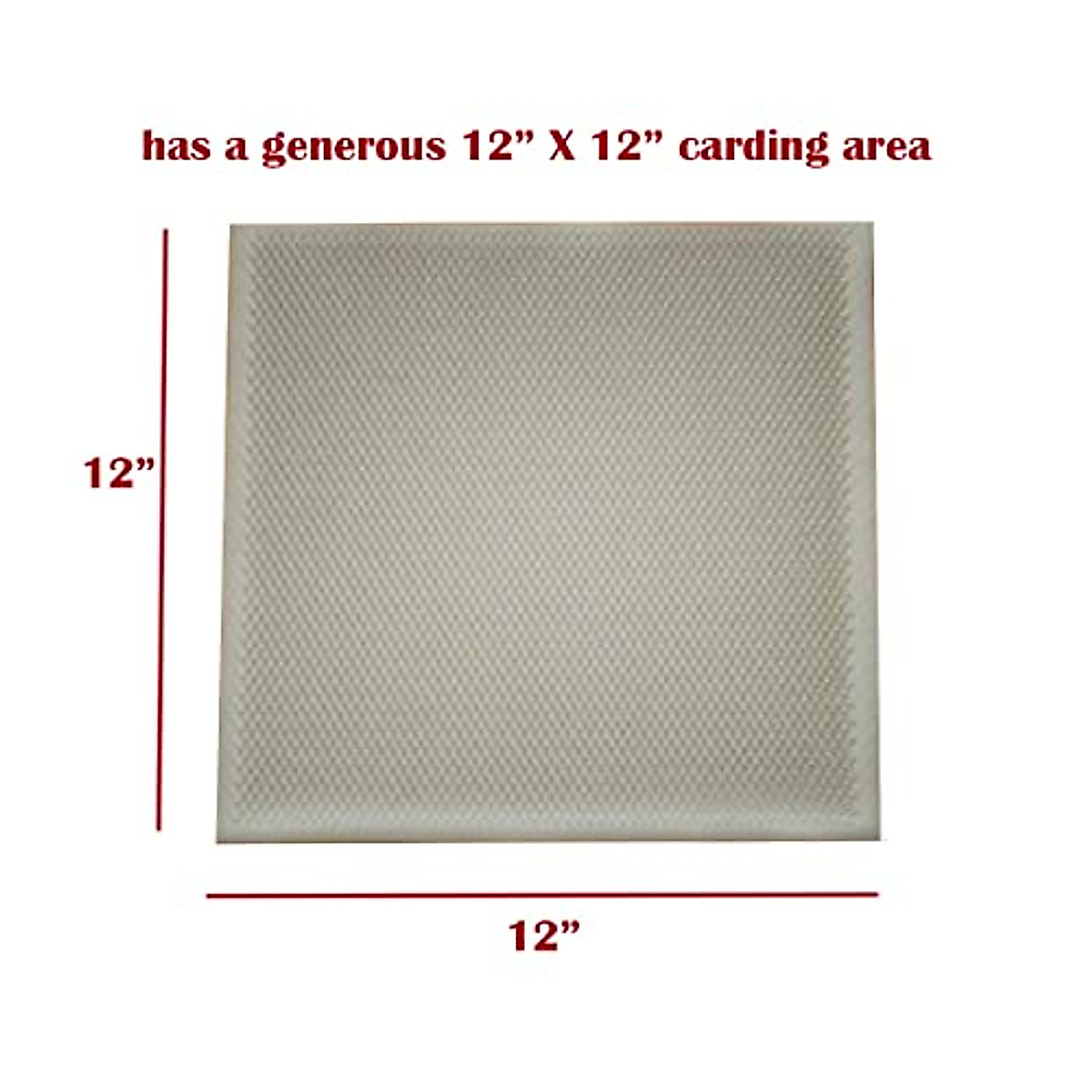 12"X 12" Blending Board Supplies Carder Carding Cloth Brush Replacement Pad for Fiber Wool (12" X 12")