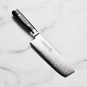 Yaxell Ran Plus 6.5" Nakiri Knife - Made in Japan - 67 Layers VG10 Damascus
