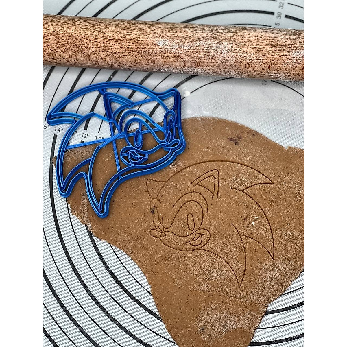 Sonic Head Cookie Cutter & Mold 4.75” inches Produced by 3D Kitchen Art