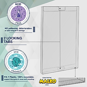 MALKO 10 PACK Video Game Protector Compatible with: Nintendo Switch Game Case & Steelbook | Clear Plastic Sleeve