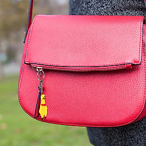 3 Pack Screaming Chicken Keychain, Mini Rubber Squeeze Screaming Chicken Toy Pendant Keychain for Bags Keys