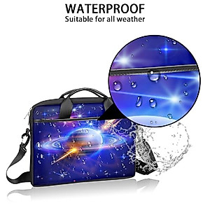 Planet Universe Laptop Computer Bag Waterproof Shoulder Messenger Bag 13-15 inch Durable Laptop Tote Bag with Shoulder Strap Handle Lightweight Crossbody Briefcase