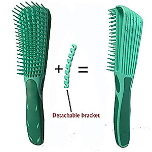 Detangling Hair Brush for Thick Hair,African American Hair Brush for Women Detangler Brush for Curly Hair,Natural Black Hair,3a/4b/4c Hair and Fine Hair for Kids and Women(Green)