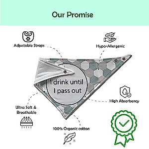 artico Baby Bibs Gift Set 6-Packs Baby Bandana Bibs for Baby Registry, Drooling, Feeding, Teething Funny Gender Neutral Baby Shower Gifts, Baby Travel Essentials for Infant, Newborn and Toddlers