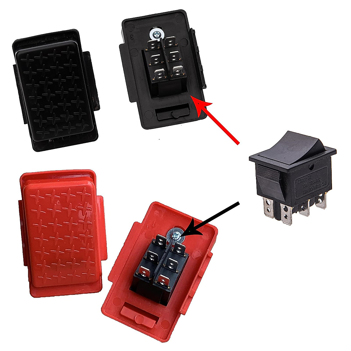 weelye 2 Pcs Kids Electric Ride On Car Motorcycle Foot Switch, Automatic Reset for Children Powered Ride On Toys Replacement Parts-6V/12V//24V