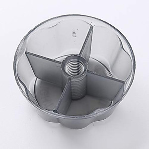 JEATHA 16 inch Plastic Fan Blade 3 Leaves Big Wind Fan Blade with Nut Cover Replacement for Household Stand/Pedestal Fan Table Fan Accessory No Noice Grey One Size