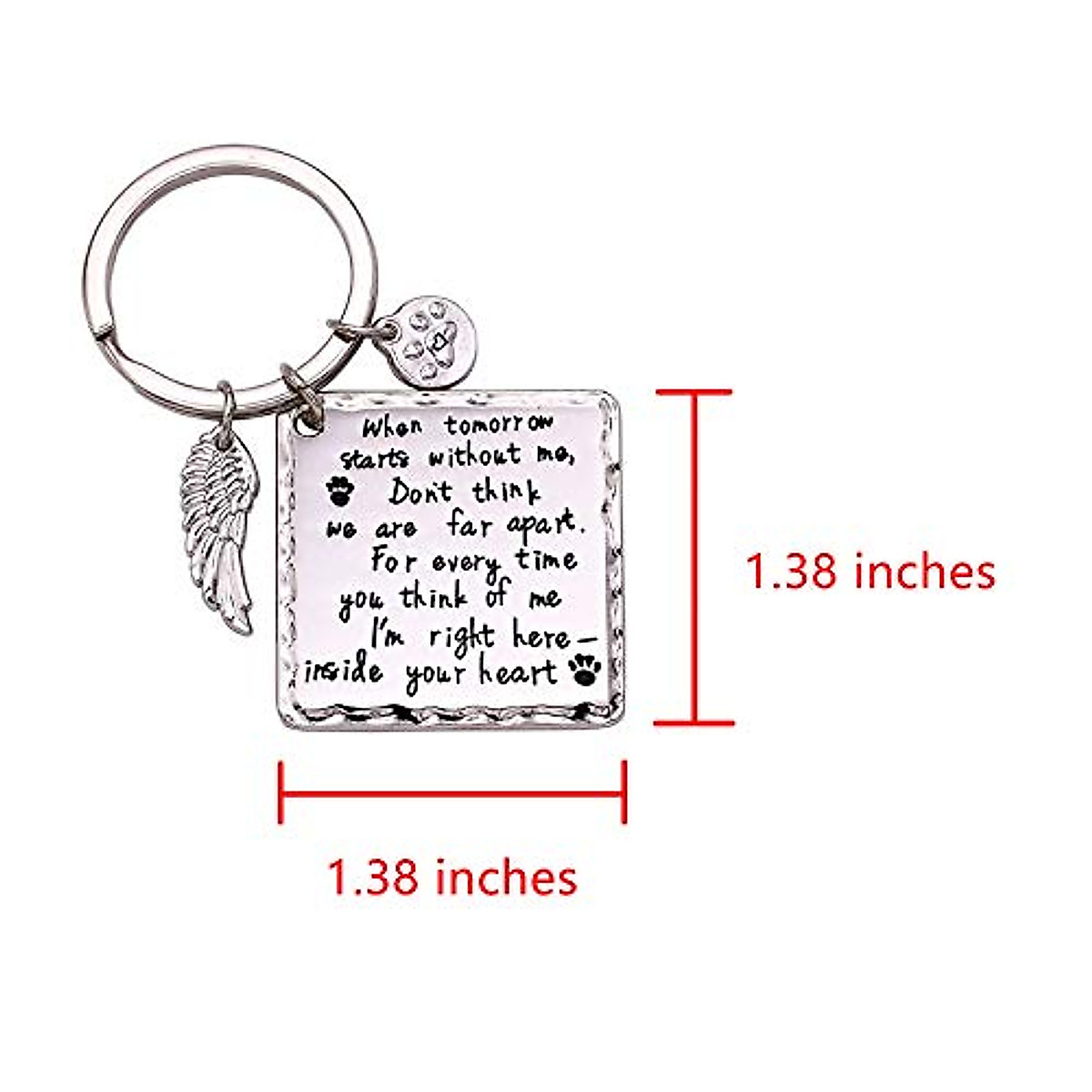 Melix Home Cat Dog Memorial Gifts Keychain Loss of Dog Gifts Pet Sympathy Gifts For Dogs Jewelry