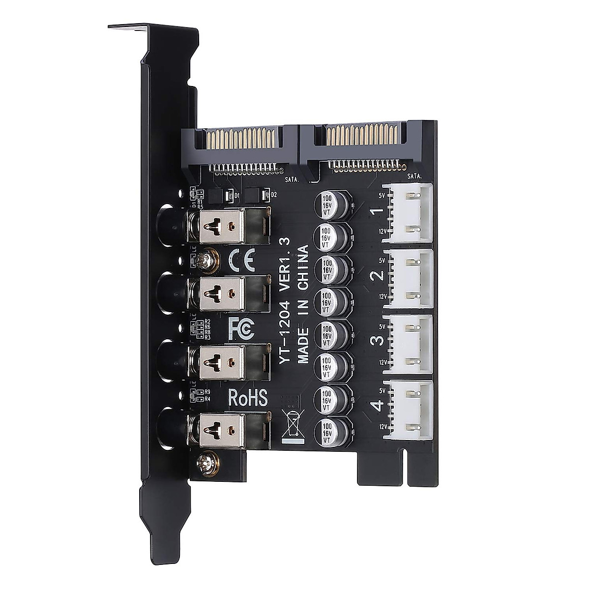 Hard Drive Power Switch Module for 2.5 inch / 3.5 inch SATA HDD/SSD, 4-Way Hard Drive Power Independent Switch Controller with TVS Protection