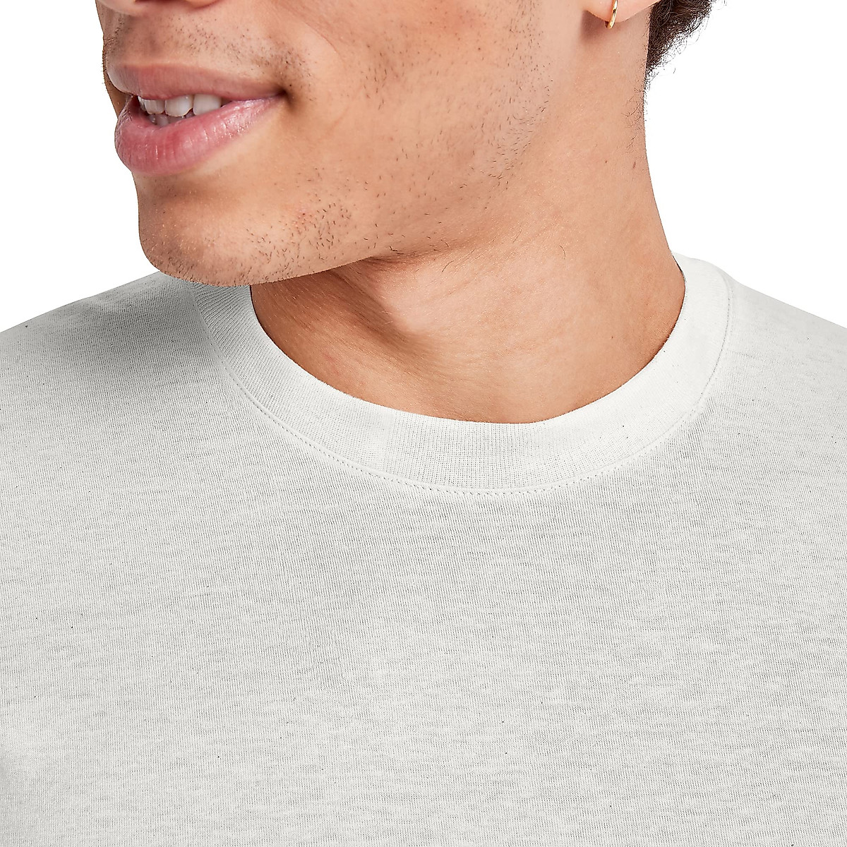 Hanes Comfortblend Standard Originals Lightweight, Crewneck T-Shirts for Men, Tri-Blend Tee, Tall Sizes, ECO White