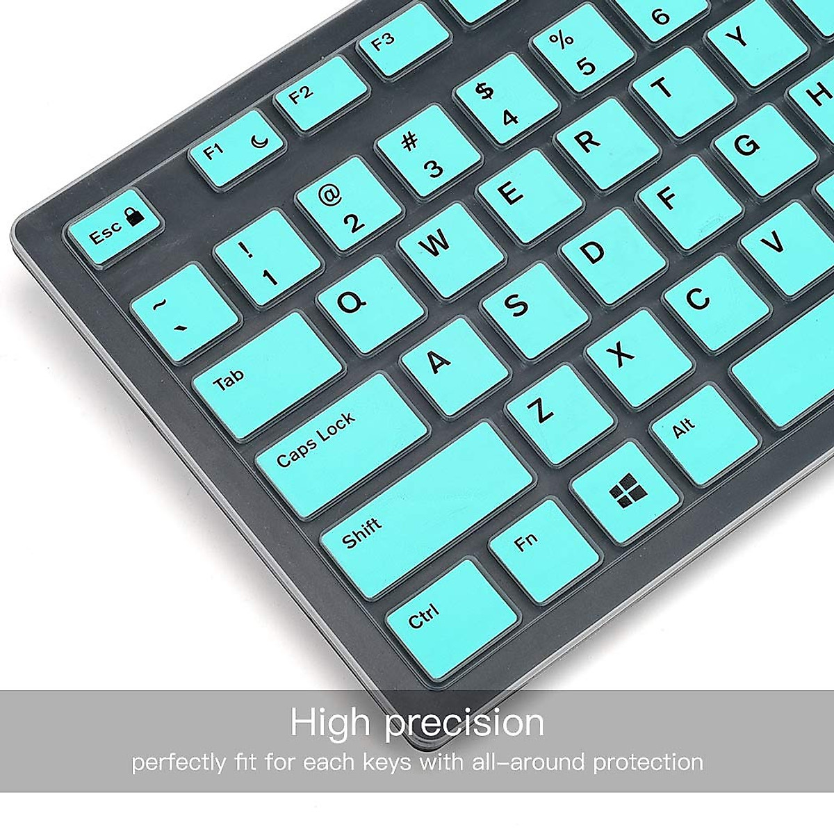 Keyboard Cover for Dell KB216 KB216p Wired & Dell KM636 Wireless Keyboard/Dell Optiplex 5250 3050 3240 5460 7450 7050/Dell Inspiron AIO 3475/3670/3477 All-in one Desktop Keyboard Skin, Mint Green