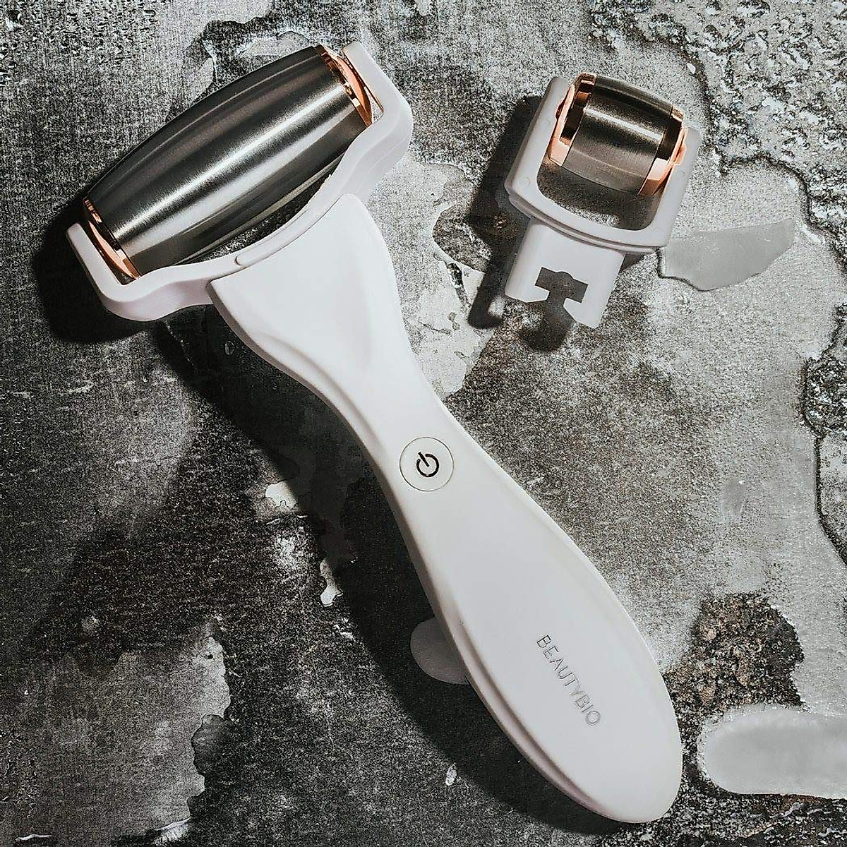 BeautyBio GloPRO Cryo Roller Duo: Skin Icing Attachment Head For Eyes, Face and Body. Sculpts, de-puffs, tightens pores and regulates oil