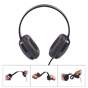 Cyber Acoustics USB Stereo Headphones for PCs and Other USB Devices in The Office, Classroom or Home (ACM-6005)