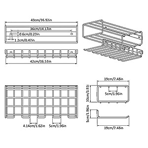 Power Tool Organizer Floating Tool Shelf Holder Wall Mounting Alloy Steel Storage Rack 110lb Load Capacity for Garage Organization Father's Day Gifts