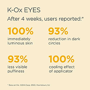 ISDIN K-Ox Under-Eye Brightening Cream for Puffiness and Dark Circles with Anti-Aging Benefits, Vitamin K and Hyaluronic Acid, visible results in 28 days of usage