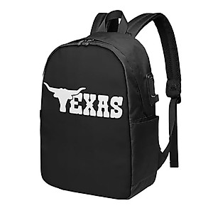 VNCXCNCN I Love TEXAS Laptop Backpack Classic Backpack Band Elements Travel Backpack Sports Backpack With USB port