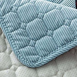 JeogYong Bay Window Cushion Seat Indoor, Farmhouse Window Seat Cushions Indoor for Bedroom, Non Slip Pads/Bay Window Sill Bench Cushions, 27.55 x 59.05 inches, Sky Blue